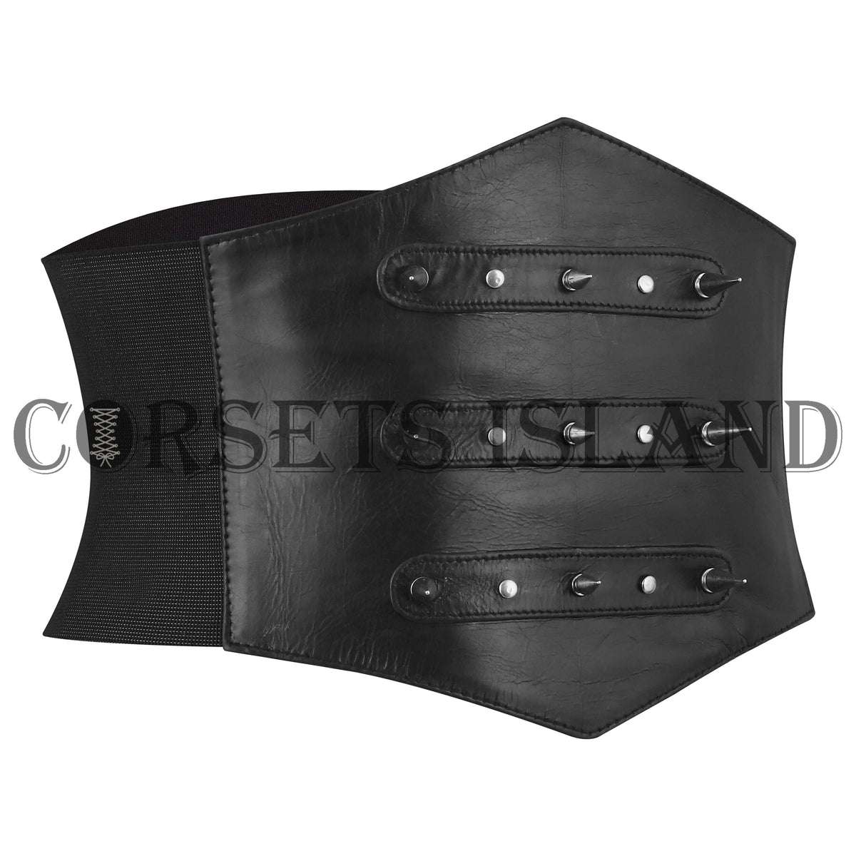 Gothic Sheep Leather Corset Belt for Women with Studs