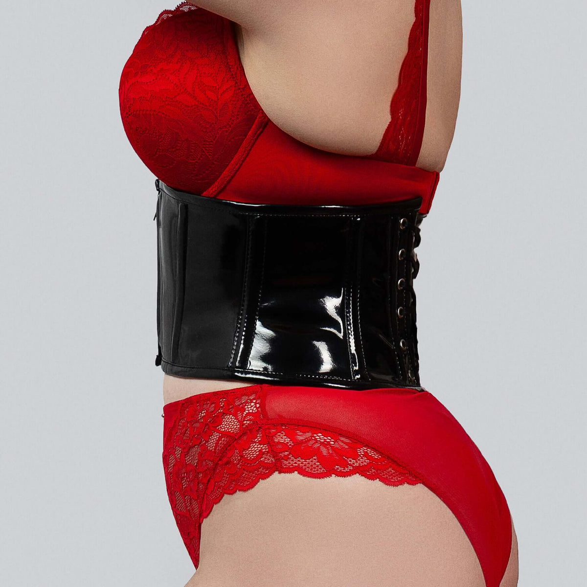 Luna – PVC Steel Boned Zip Short Corset Belt | All Colors